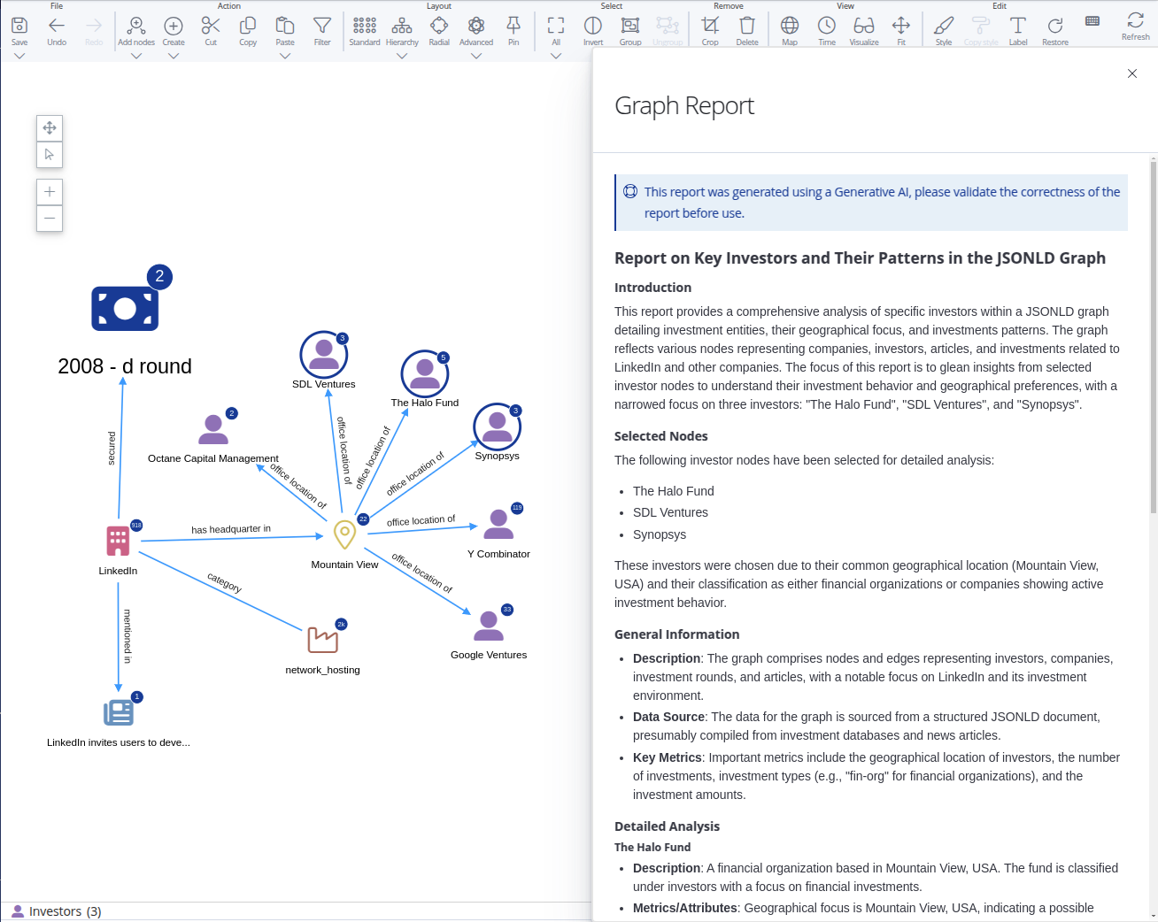 Generating a graph report :: SIREN DOCS